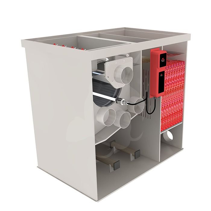 Red Label HAPPY Kombi filter, komplet med tromle og biomedier